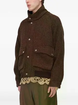 SONG FOR THE MUTE Tweed Raglan-sleeve Jacket