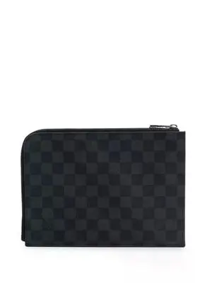 LOUIS VUITTON 2016 Damier Graphite Pochette Jour Pm Clutch Bag - Black