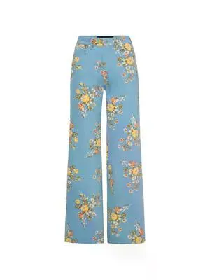 Veronica Beard Taylor Floral-print Jeans