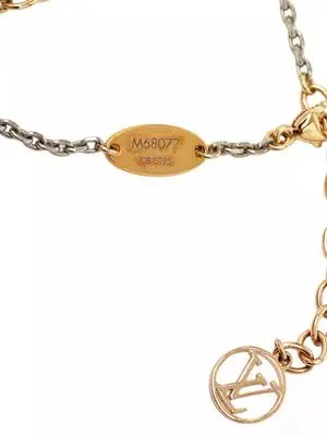 LOUIS VUITTON Plated And Brass Logomania Bracelet