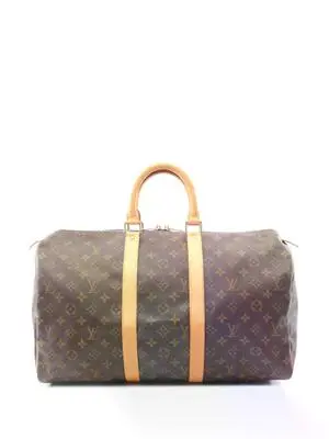 LOUIS VUITTON 2000 Monogram Keepall 45 Travel Bag - Brown