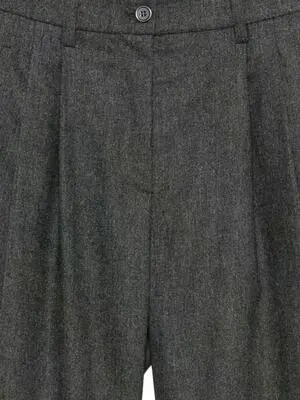 Emporio Armani Pleated Wide-leg Wool Shorts