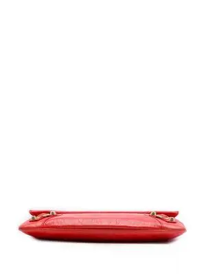 Balenciaga Lambskin Leather Clutch Bag - Red