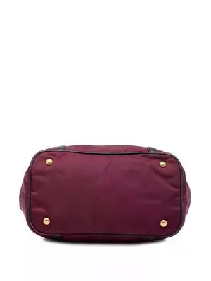 Prada 2013-2026 Soft Calf Trimmed Tessuto Satchel