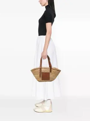 Loewe 2020 Medium Raffia Anagram Basket Tote Bag