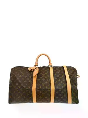LOUIS VUITTON Keepall Bandouliere 55 Monogram Holdall - Brown