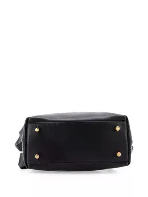 Versace Tag Leather Hobo Bag