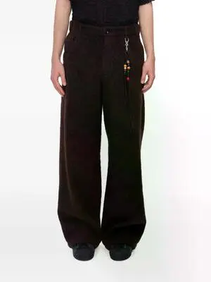 SONG FOR THE MUTE Wide-leg Brushed-finish Trousers