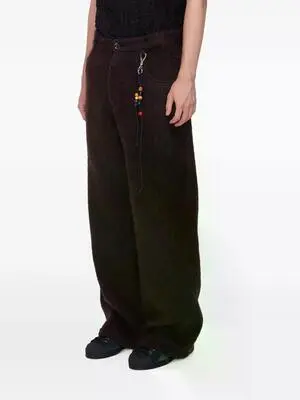 SONG FOR THE MUTE Wide-leg Brushed-finish Trousers