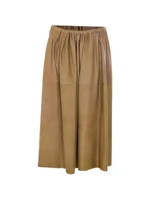 Auralee Elasticated Leather Skirt