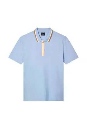 Paul Smith Zip-up Piqué Polo Shirt