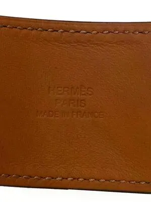 Hermès Collier De Chien Bracelet In Gold Plated And Swift Leather