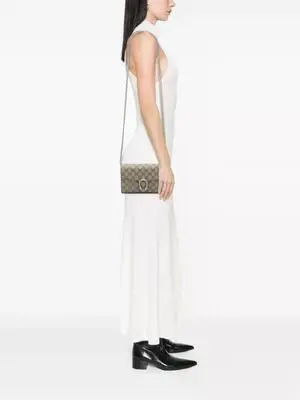 Gucci 2016-2026 Gg Supreme Dionysus Wallet On Chain Crossbody Bag - Neutrals