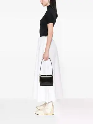 FERRAGAMO 2000-2026 Leather Gancini Shoulder Bag - Black