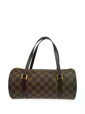 LOUIS VUITTON 2004 26 Papillon Damier Ébene Canvas Tote Bag - Brown