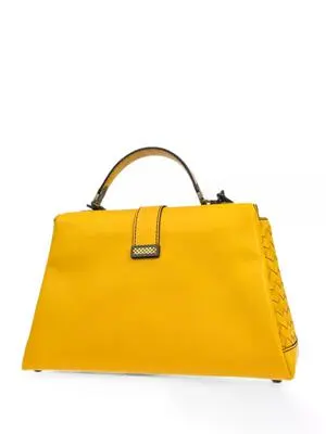 Bottega Veneta 2010-2020s Intrecciato Piazza Handbag - Yellow