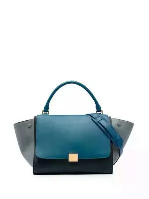 Celine 2014 Medium Tricolor Leather Trapeze Satchel