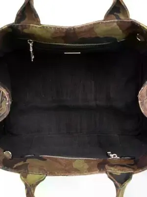 Prada 2013-2026 Canvas Canapa Logo Camouflage Tote Satchel