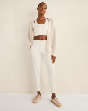HAVEN WELL WITHIN Organic Cotton Open Stitch Relaxed Cardigan