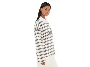 PUMA Essentials Elevated No.1 Logo Oversized Striped Rugby Polo