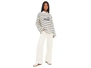 PUMA Essentials Elevated No.1 Logo Oversized Striped Rugby Polo