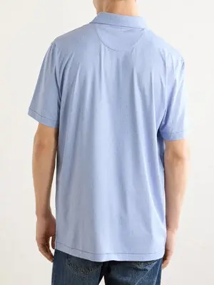 Peter Millar Fifty-fifty Printed Stretch-jersey Polo Shirt