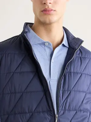 Peter Millar Fifty-fifty Printed Stretch-jersey Polo Shirt