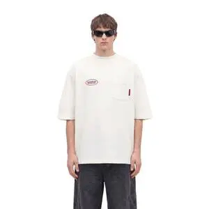 MYSIMPLICATED Neutrals Workwear Ecru Oversized Pocket T-shirt - Beige