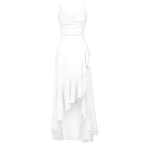 ALINA CERNATESCU Volla Linen Dress With Ruffles - White