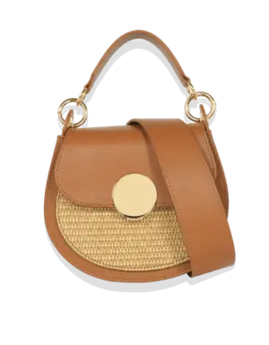 LE PARMENTIER Yucca Soho Raffia Limited Edition Cognac - Brown