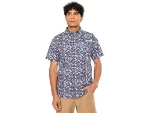 Columbia Pfg Wild Cast Camp Shirt Clothing - Blue