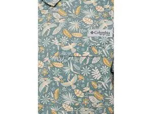 Columbia Pfg Wild Cast Camp Shirt Clothing Nocturnal Toucanet - Green