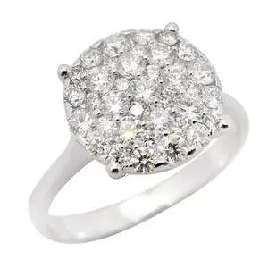 ARTISAN 14k Gold Round Diamond Cluster Ring