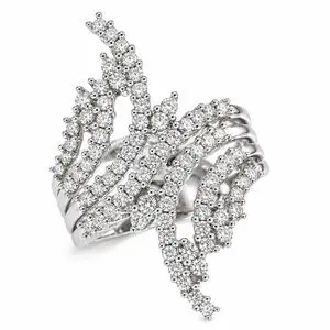 ARTISAN 18k Gold Pave Diamond Statement Ring - White