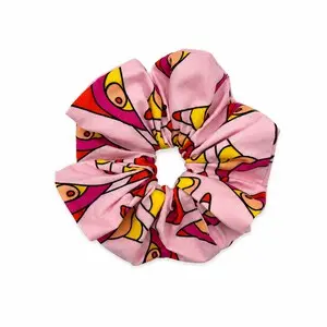 JULIA CLANCEY Oversized Printed Scrunchie - Pink