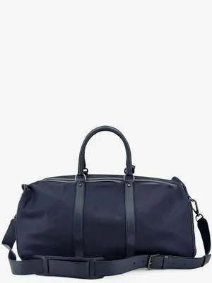 Kiton Nylon Travel Bag With Leather Inserts