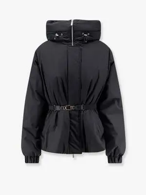 MOORER Belted Down Jacket With Hood