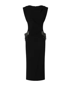 Pinko Bejewelled Embroidery Slim-fit Midi Dress