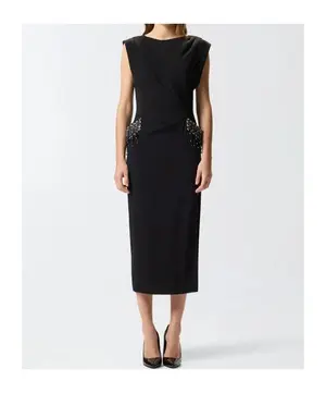 Pinko Bejewelled Embroidery Slim-fit Midi Dress