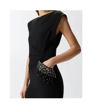 Pinko Bejewelled Embroidery Slim-fit Midi Dress