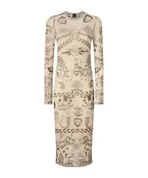 Pinko Aneletti Printed Tulle Dress
