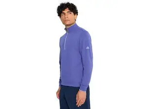 Adidas Upf Lightweight Quarter-zip Pullover Sweater Dual Indigo