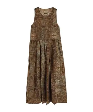 UMA WANG Floral Pattern Dress - Brown