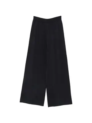 ALYSI Knitted Wide-leg Trousers - Blue
