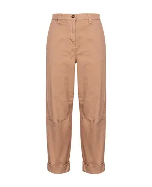 Pinko High-waist Cropped Trousers - Nude