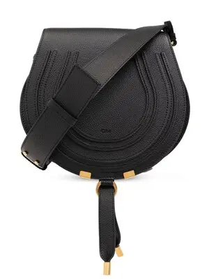 Chloé Marcie Leather Saddle Bag - Black