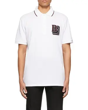 Burberry Logo-patch Polo Shirt - White