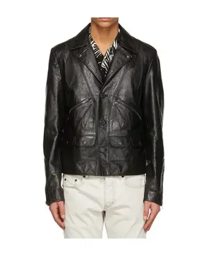 Saint Laurent Application Casual Jacket - Black