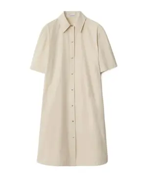 Burberry Short Sleeve Shirt Dress - Nude