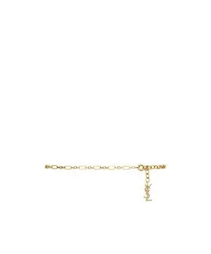Saint Laurent Cassandre Chain Belt - Nude